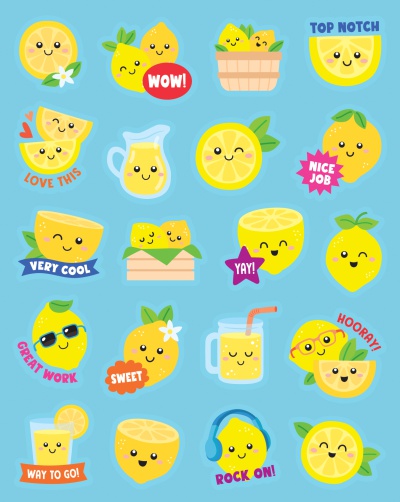 Lemon Scented Reward Stickers for Classroom | All Grades