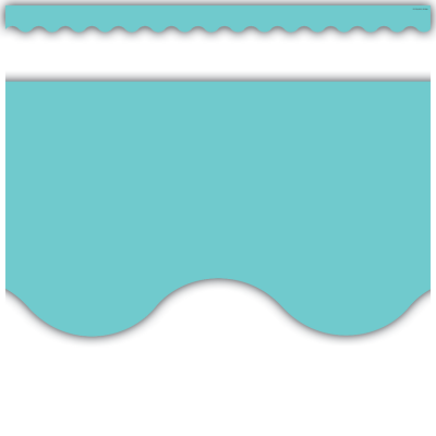 Light Turquoise Scalloped Border Trim
