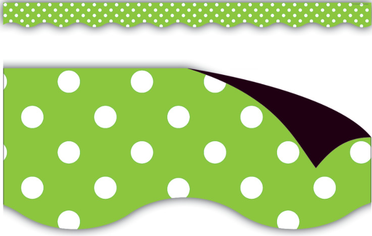 Lime Polka Dots Magnetic Border