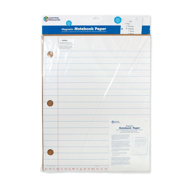 Magnetic Demonstration Notebook Paper for Writing Lessons
