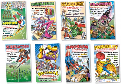 Math Superheroes Bulletin Board Set