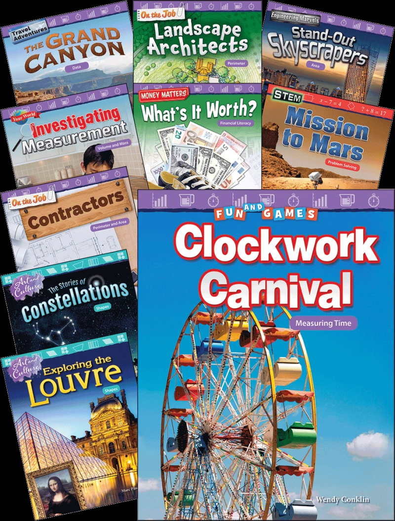 Grade 3 Math & STEM Books | Geometry Measurement Data Set
