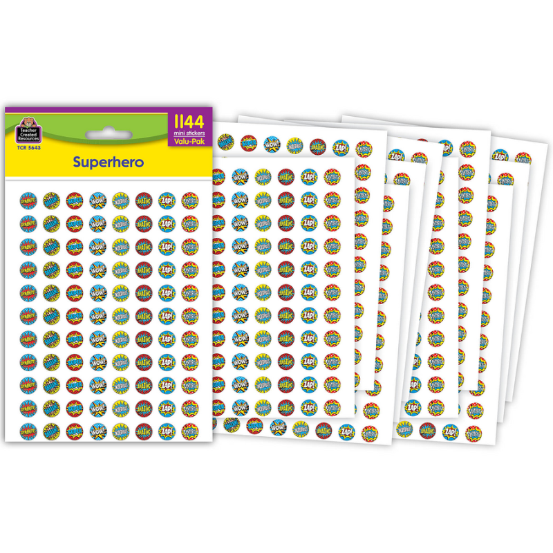 Mini Superhero Stickers 1144 Pack | Classroom Rewards