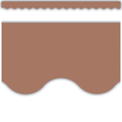 Mocha Scalloped Border Trim