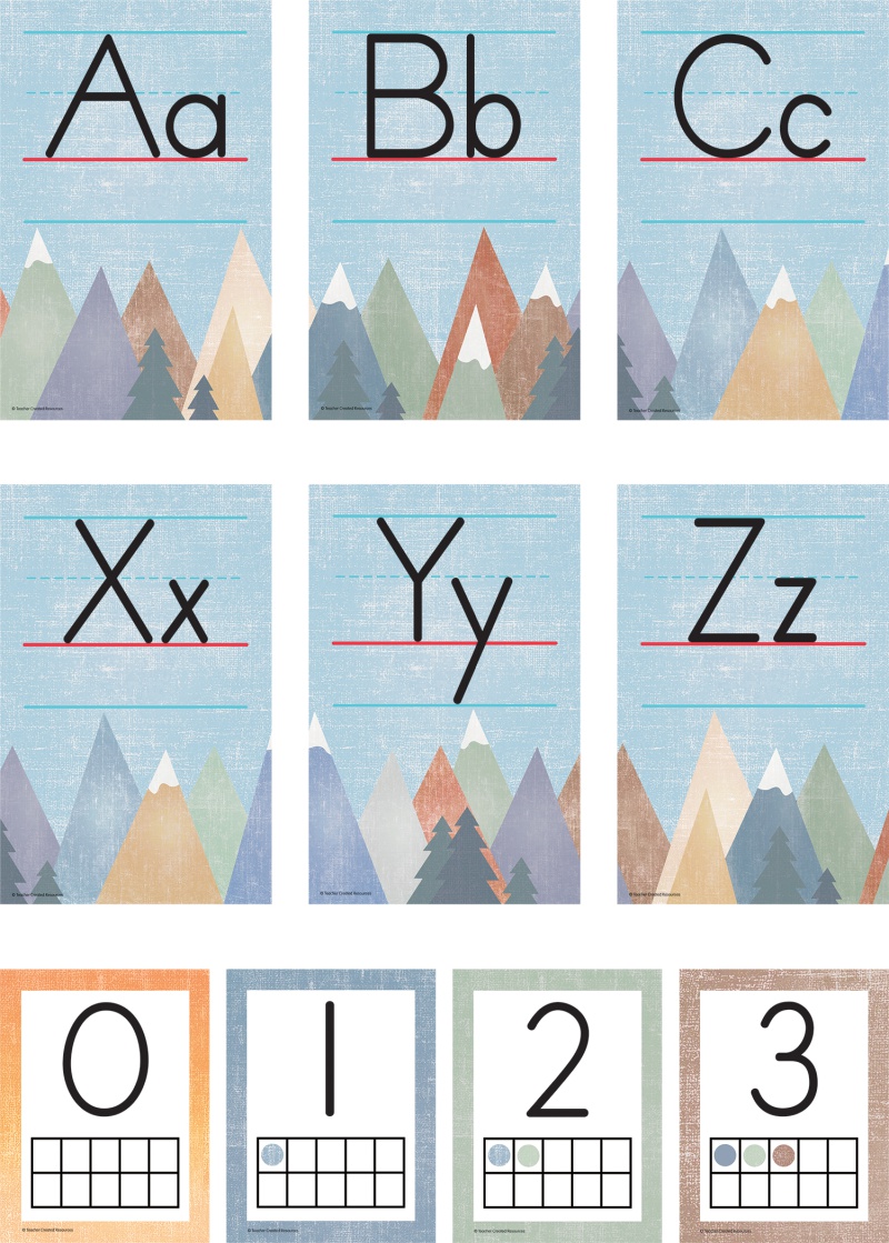Moving Mountains Alphabet Bulletin Board Set