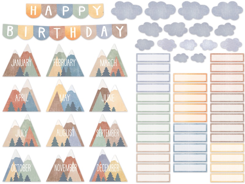 Mountain Birthday Bulletin Board Set | All Grades Classroom Decor