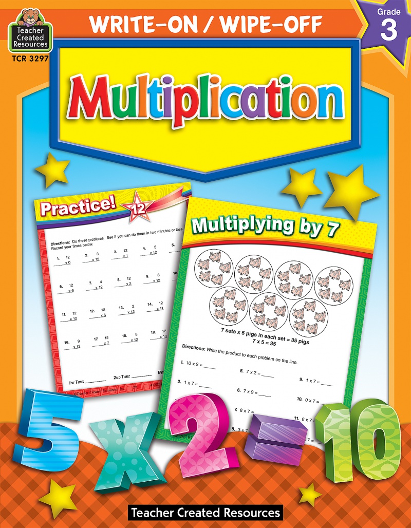 Multiplication Practice Write-On Wipe-Off Book | Grade 3