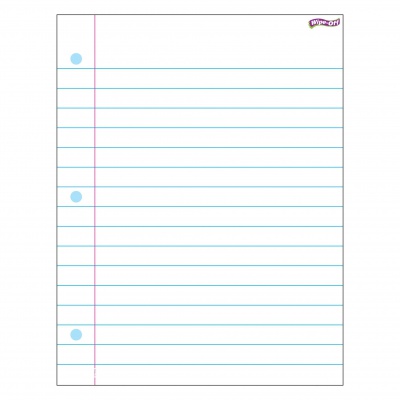 Notebook Paper Chart Wipe Off