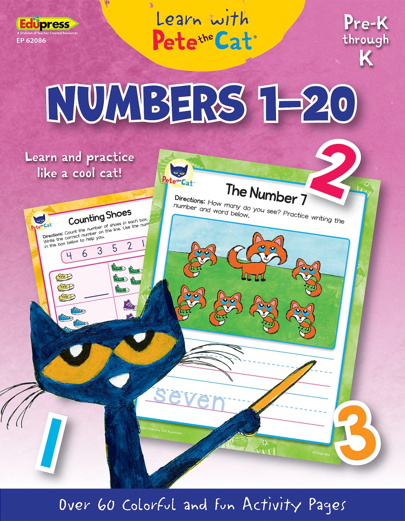 Numbers 1-20 Learn With Pete The Cat – Edupress