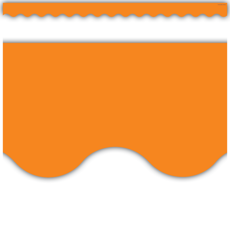 Orange Solid Scalloped Border Trim
