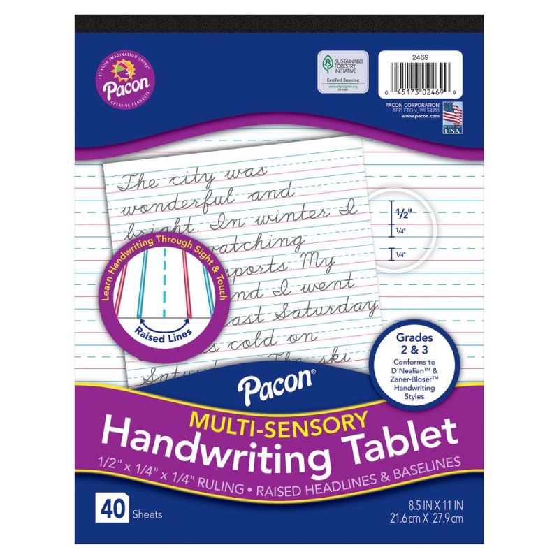 Pacon Multi-Sensory Handwriting Tablet, Grade 2