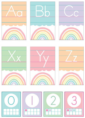Pastel Pop Alphabet Bulletin Board