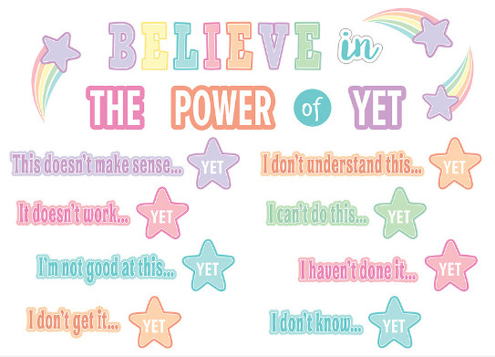 Pastel Pop Believe in the Power of Yet Mini Bulletin Board