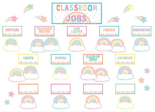 Pastel Pop Classroom Jobs Mini Bulletin Board