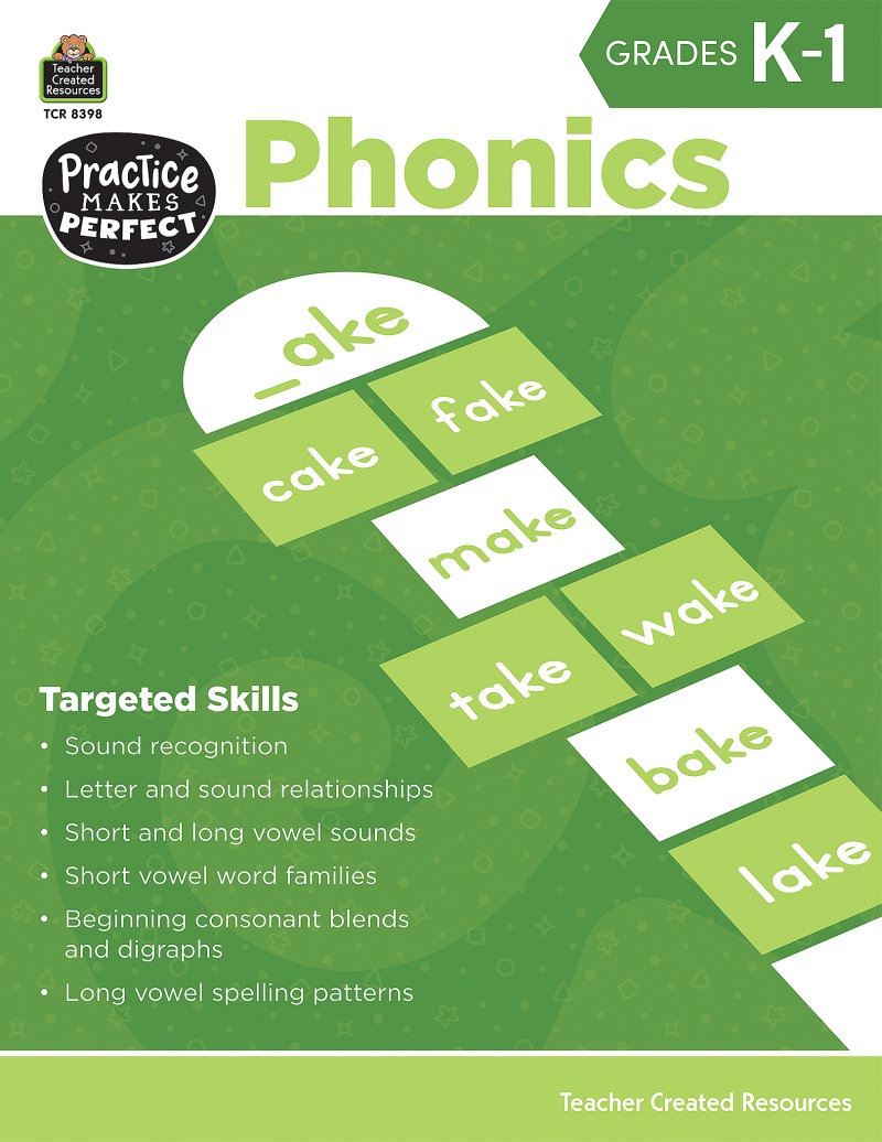 Practice Makes Perfect: Phonics Workbook Grades K to1