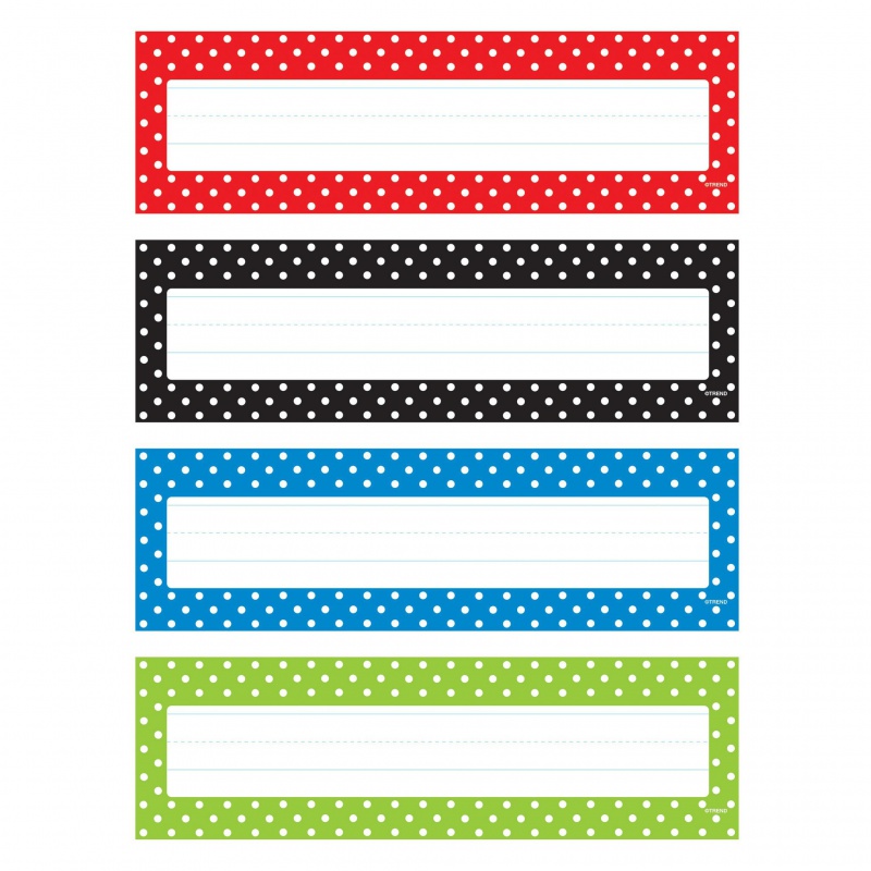Polka Dots Desk Toppers Name Plates