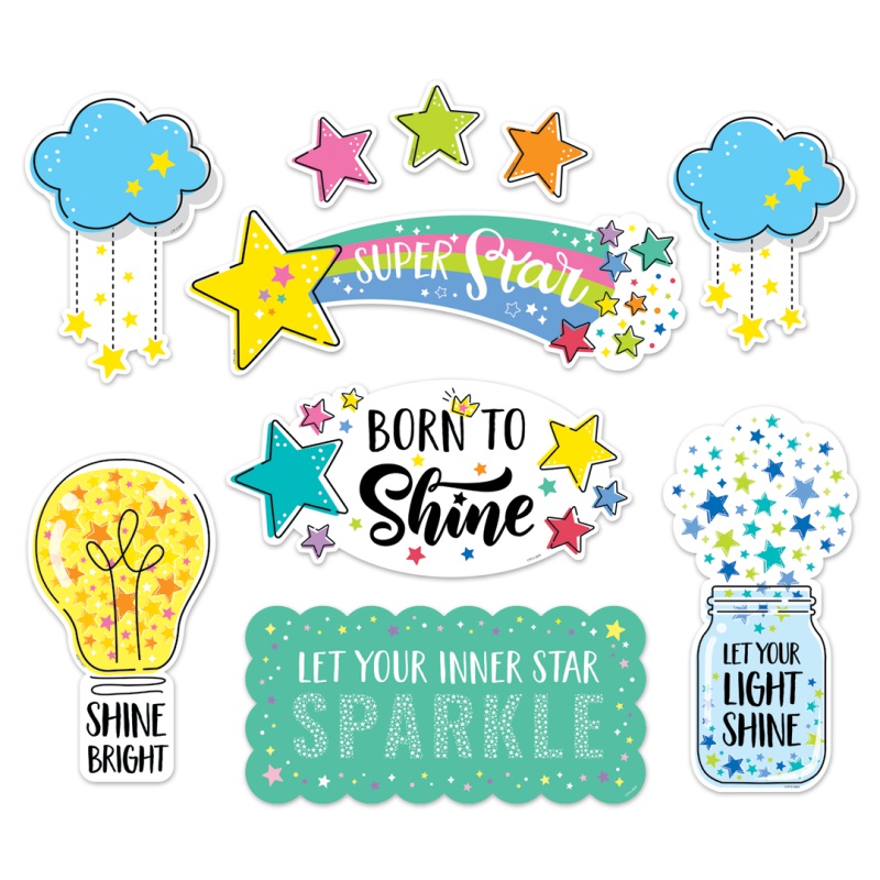 Positive Thinking Star Bright Mini Bulletin Board Set