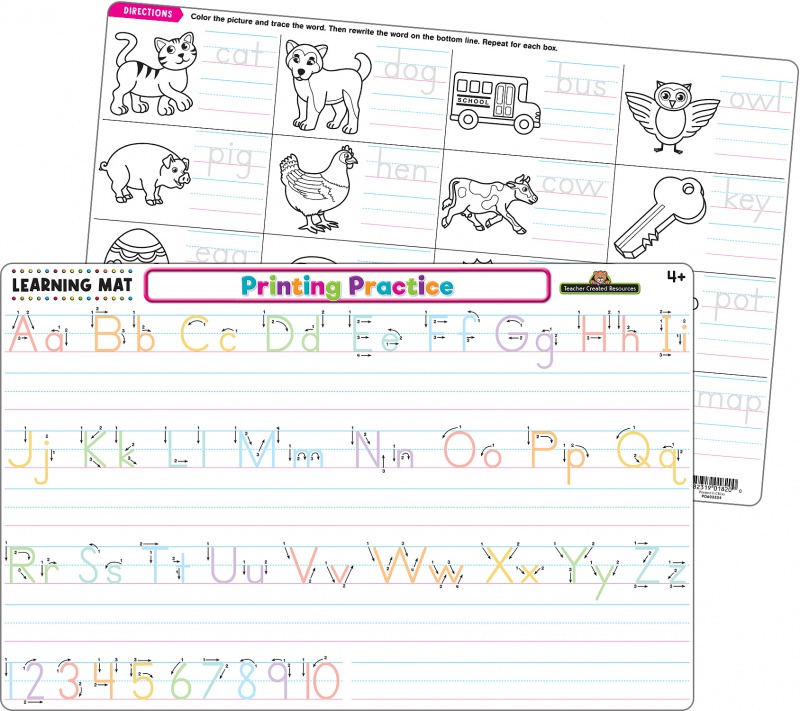 Printing Practice Learning Mat