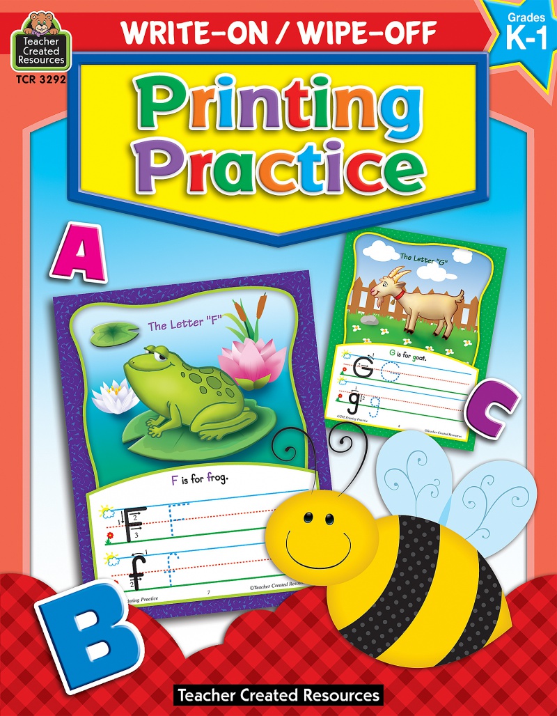 Printing Practice Write-On Wipe Off Book