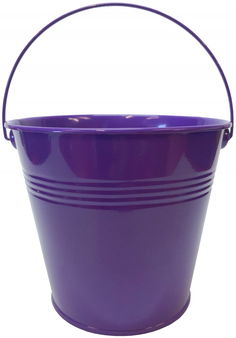 Purple Metal Bucket Medium – Charmed Craft and Party Inc