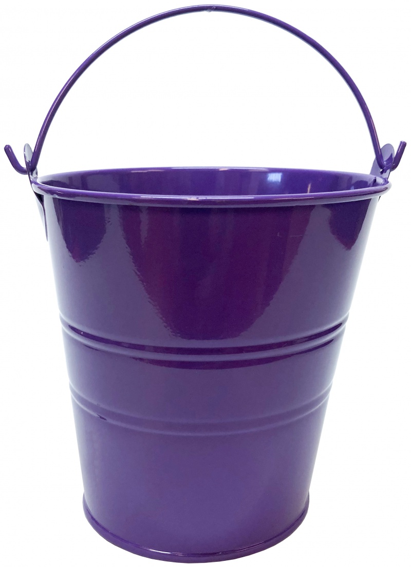 Purple Metal Bucket Small – Charmed Craft and Party Inc