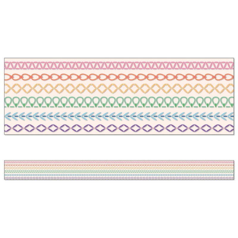 Rainbow Stitched Straight Border