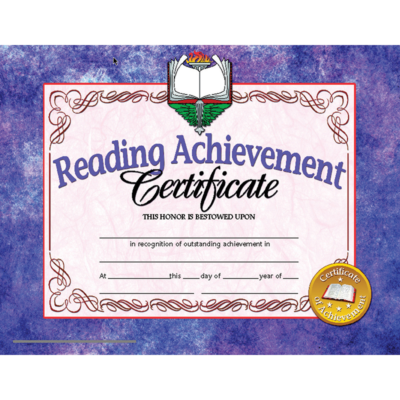 Reading Achievement Certificate – Flipside Hayes Products