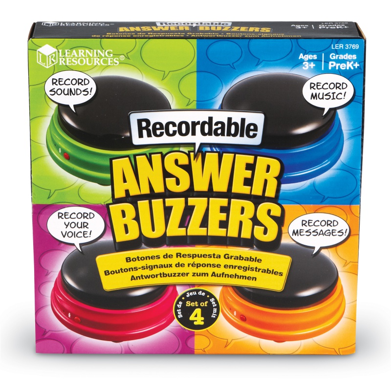 Recordable Answer Buzzers, Set of 4
