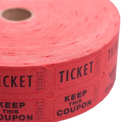Red Double Roll Tickets for Classroom Rewards | All Grades