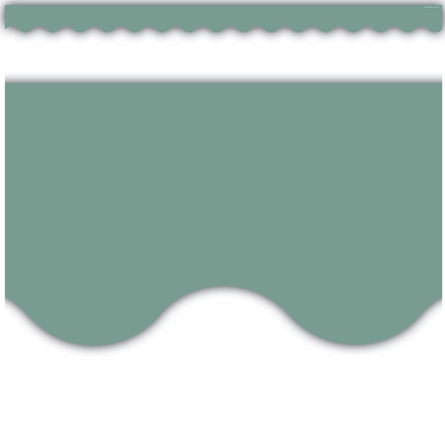 Retreat Green Scalloped Border Trim – Teacher Created Resources