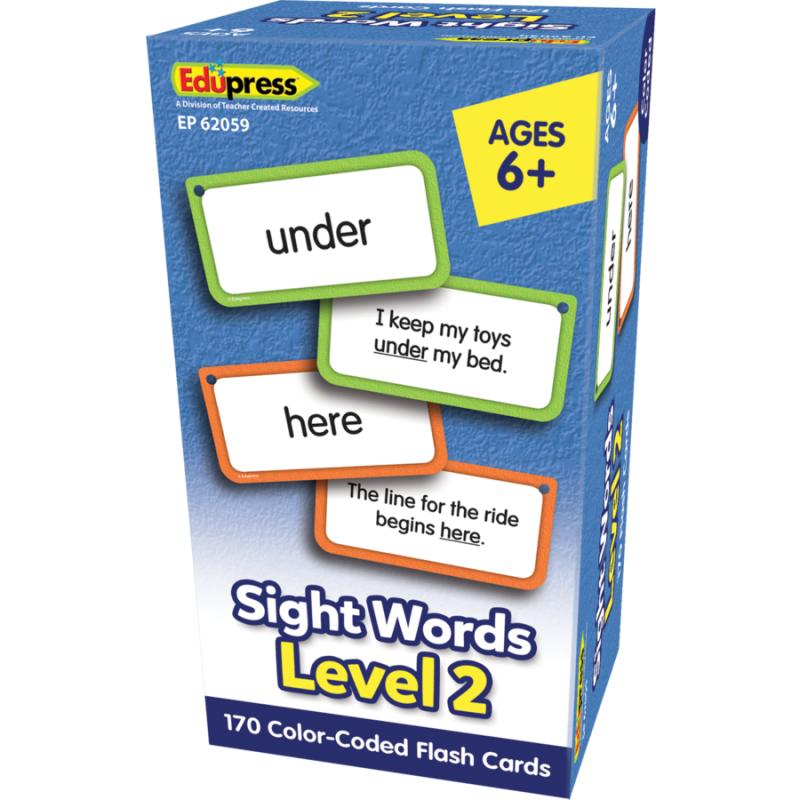 Sight Words Flash Cards - Level 2 (170 Cards)