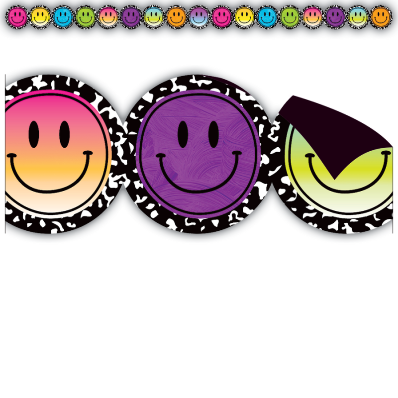 Smiley Faces Magnetic Border for Classroom Display | All Grades