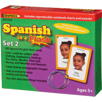 Spanish in A Flash Card Set 2 – Edupress