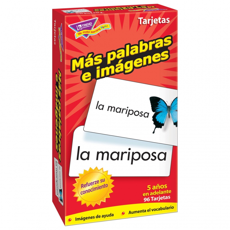 Spanish Picture Words Flash Cards | Ages 6+ Vocabulary