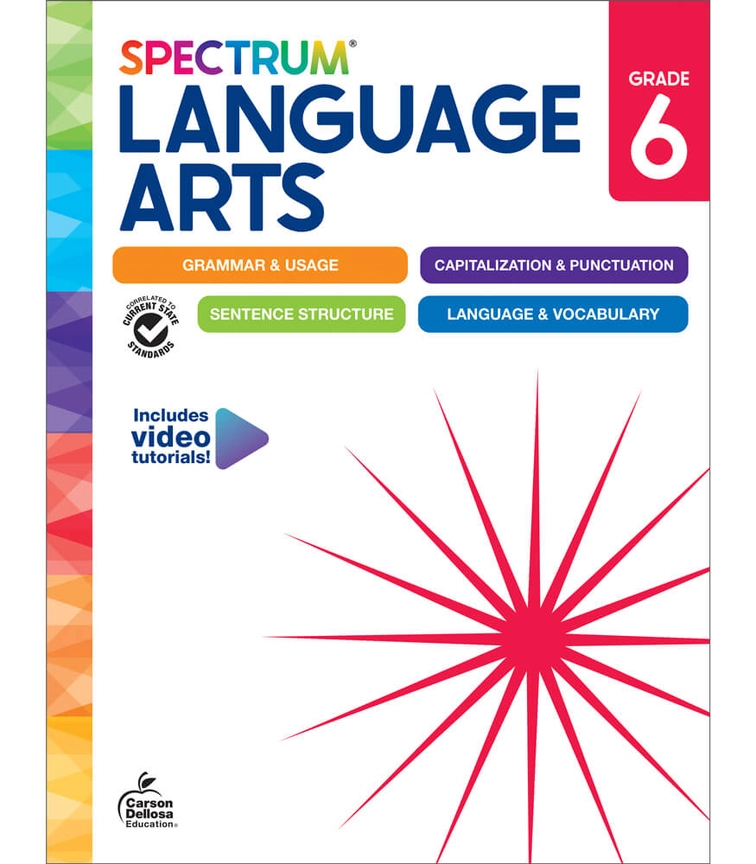 Grade 6 Language Arts Workbook for Grammar & Writing Skills
