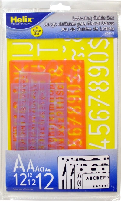 Standard Font Lettering Guide 4 Piece Set – Maped USA