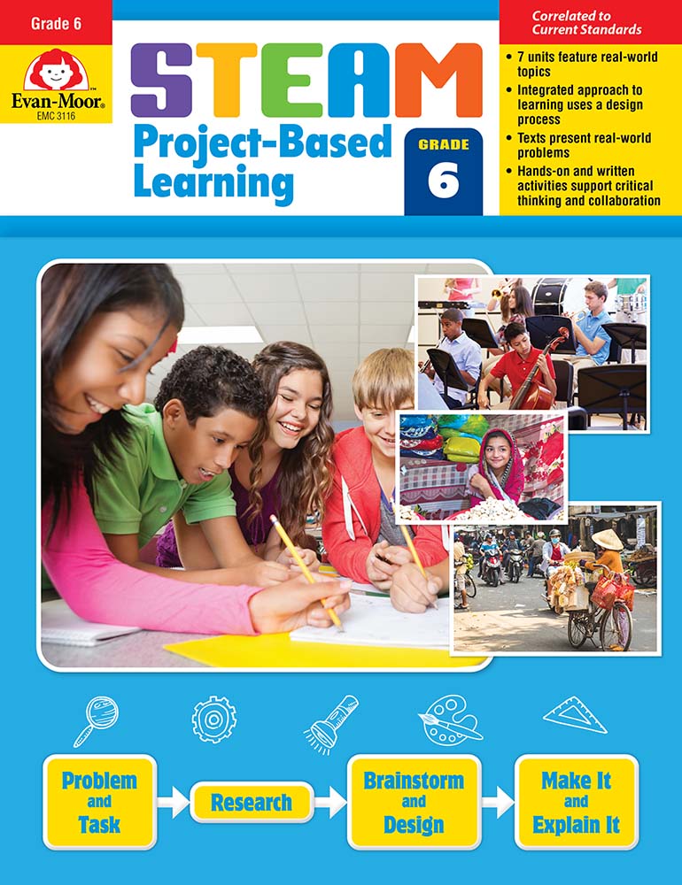 STEAM Project Based Learning Workbook Grade 6 | Real-World