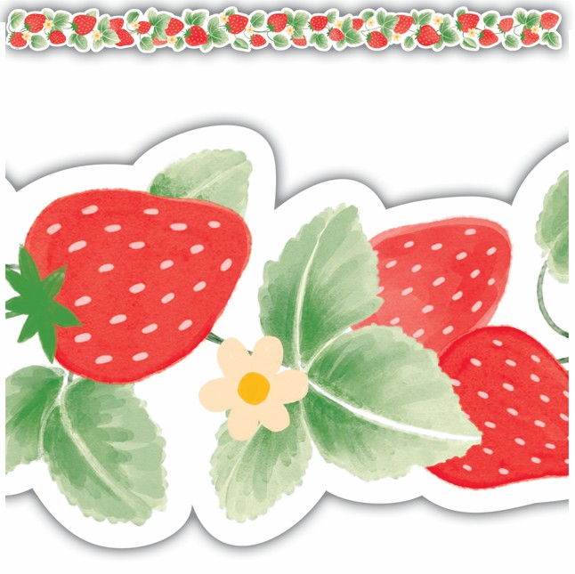 Strawberry Patch Border Trim Die Cut