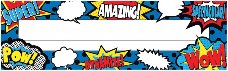 Superhero Name Plates – Teacher Created Resources