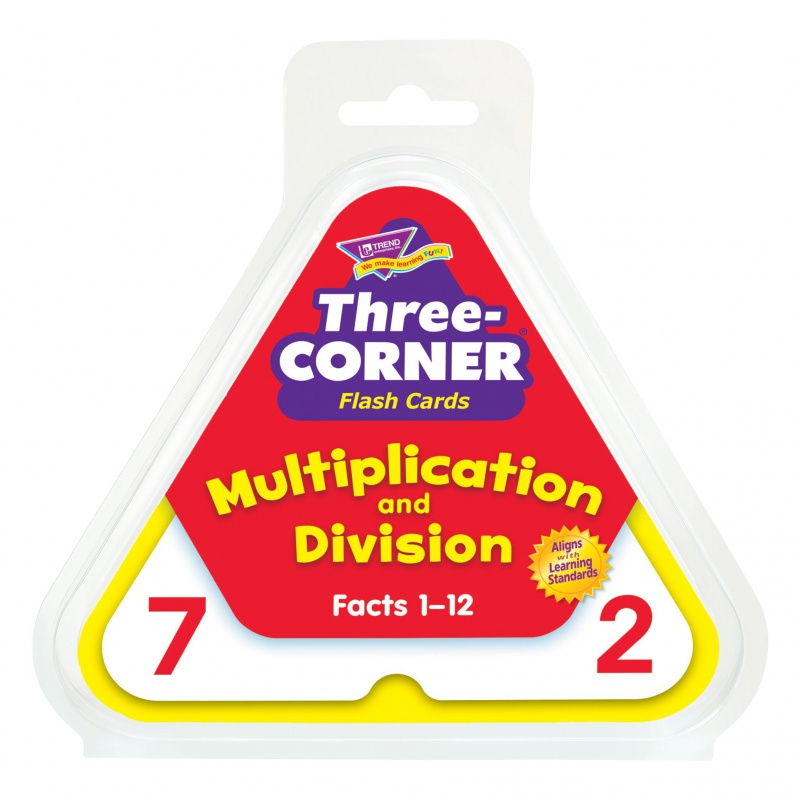 Three-Corner Flash Cards, Multiplication and Division