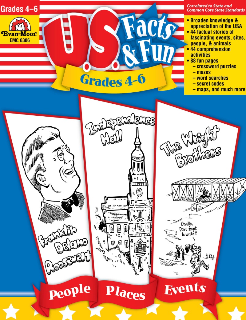 U.S. Facts & Fun People, Places, & Events, Grades 4-6
