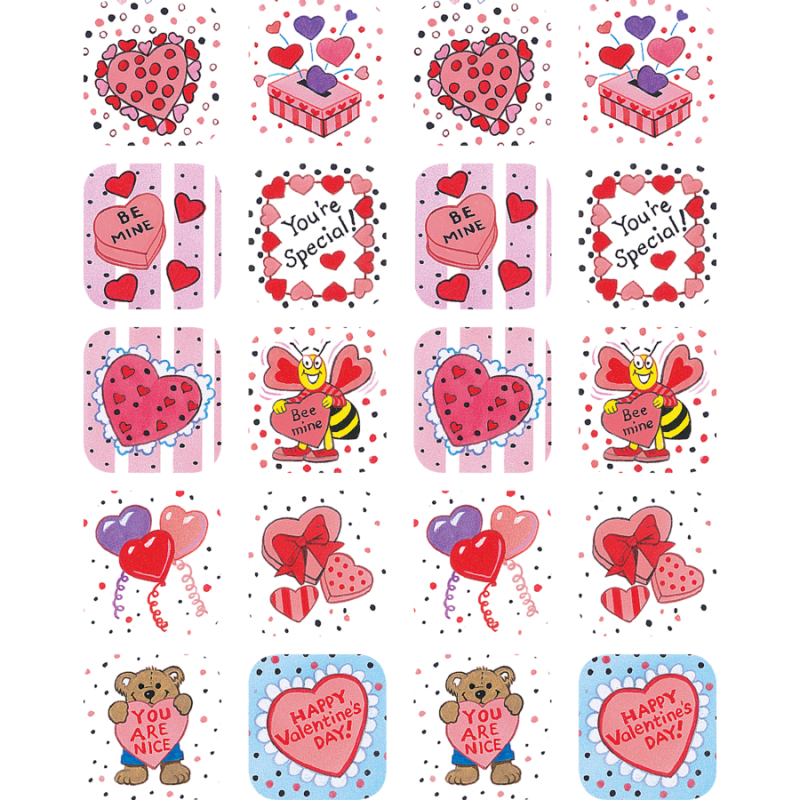 Valentine's Day Stickers for Classroom Rewards | All Grades