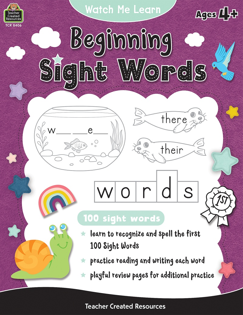 Watch Me Learn: Beginning Sight Words 1-100 – Teacher Created Resources