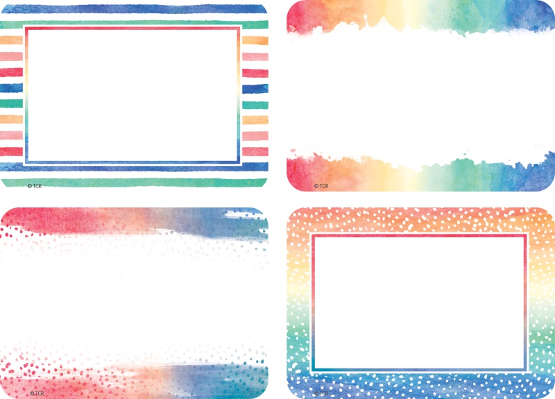 Watercolor Name Tags/Labels