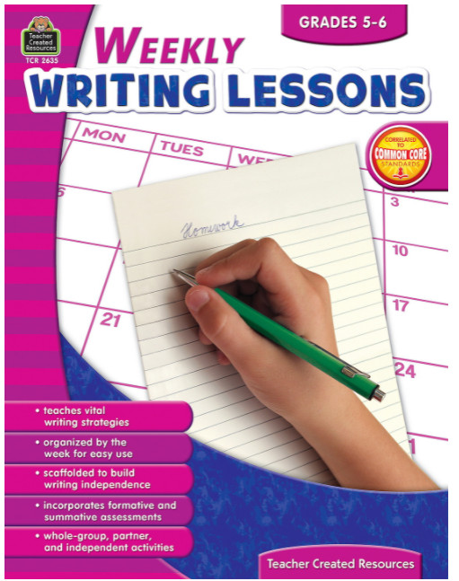 Weekly Writing Lessons for Fiction Writing | Grades 5-6