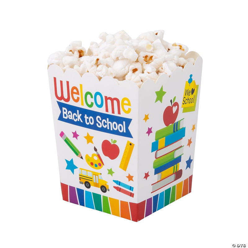 Welcome Back to School Cardstock Popcorn Box – Fun Express