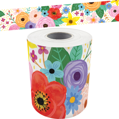 Wildflower Straight Rolled Border – Teacher Created Resources