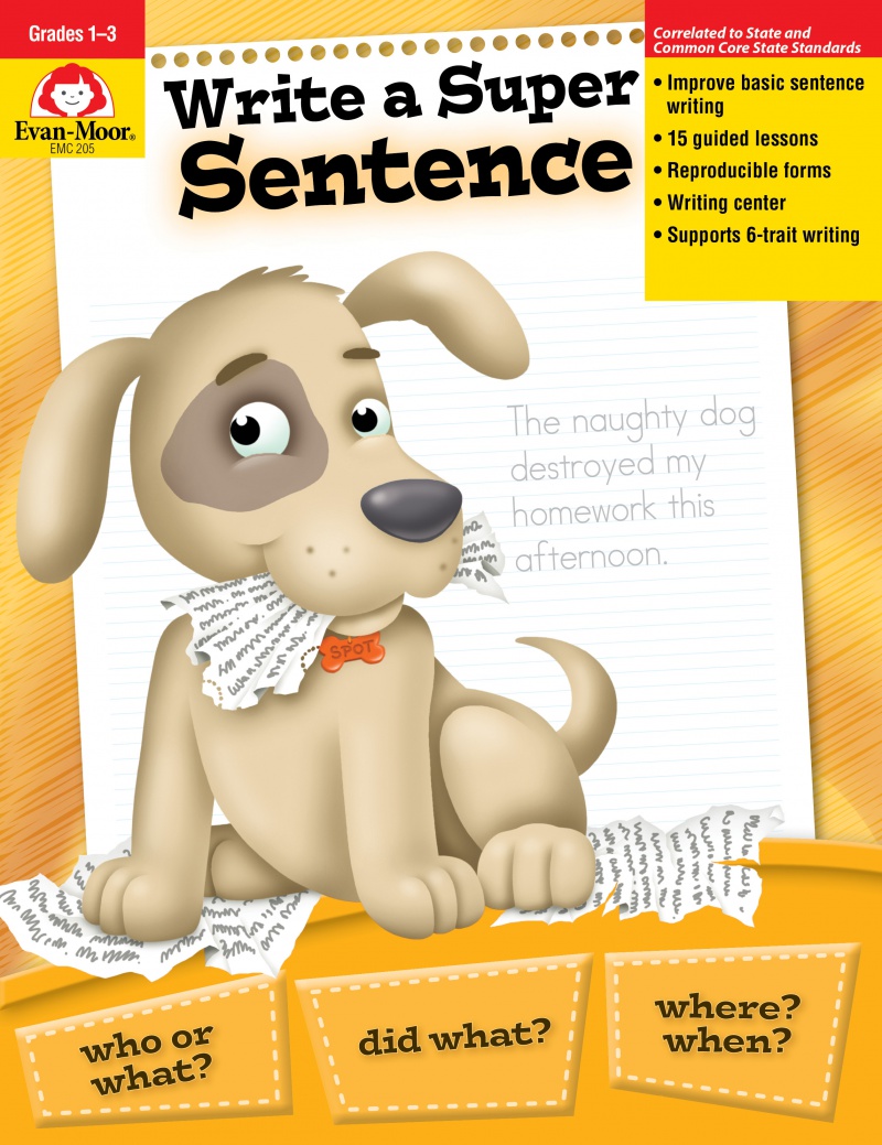 Write Super Sentence Writing Practice | Grade 3 | TeachingStuff